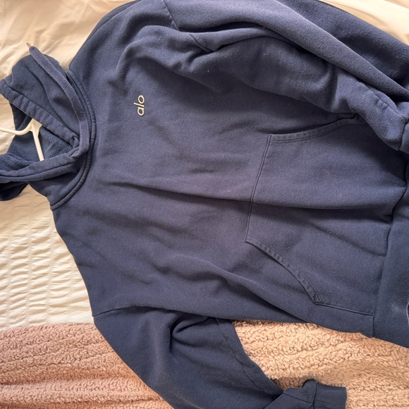 ALO Yoga | Sweaters | Alo Yoga Navy Blue Hoodie Sweater | Poshmark